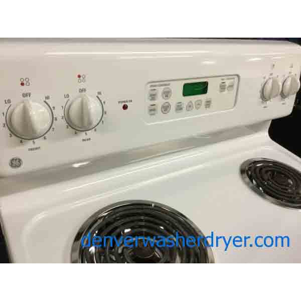 Glorious GE Coil-Top, Self Cleaning Range, 220V, 30" Wide in White ...