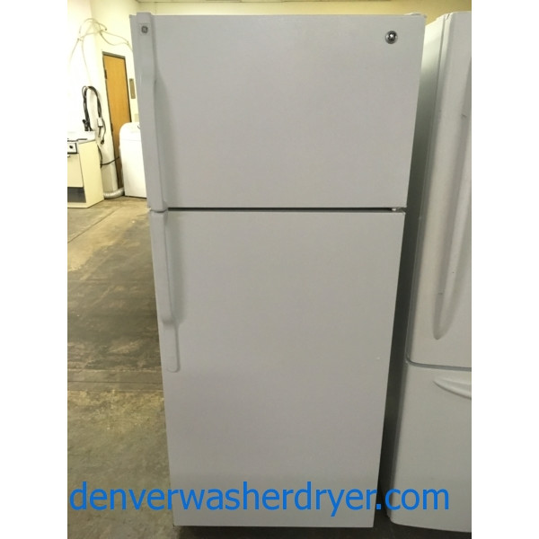 GE Fridge, 18 Cu. Ft., White - #4380 - Denver Washer Dryer