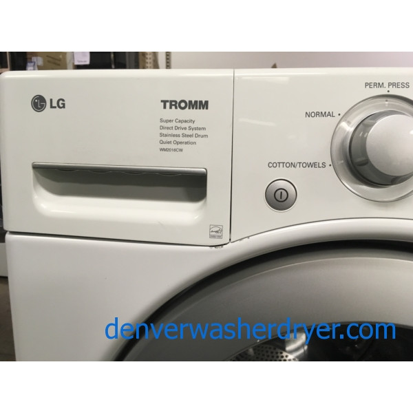 Front-Load LG TROMM Set, White, Super Capacity, 220V, Water Plus Option, Sense Dry, Quality ...