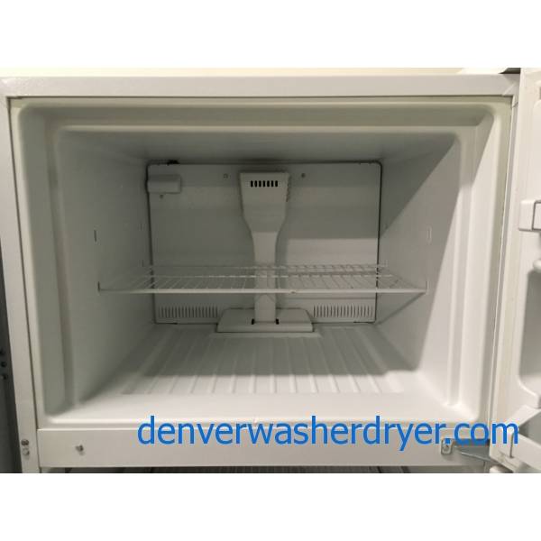 Two White Top-Mount Refrigerators, 18.0 Cu.Ft. Roper AND 16.0 Cu.Ft. GE ...