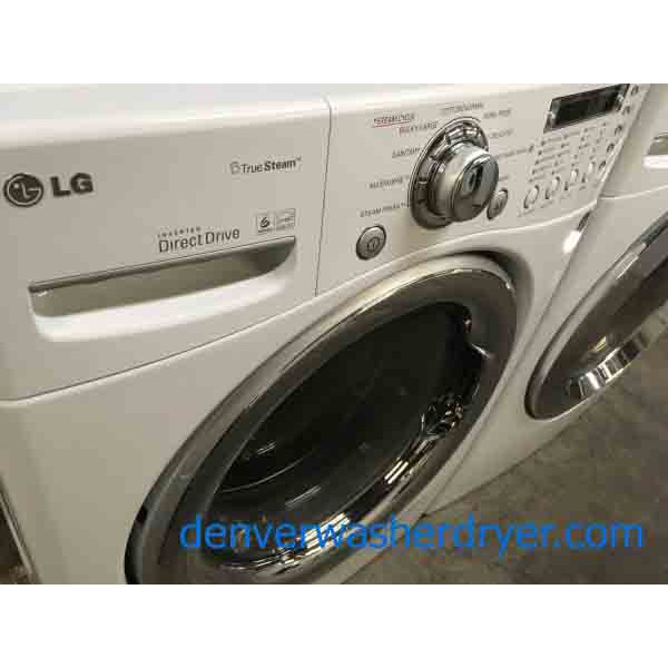 Stackable LG Front Load Washer (4.5 Cu. Ft.), and *Gas* Dryer (7.4 cu ...