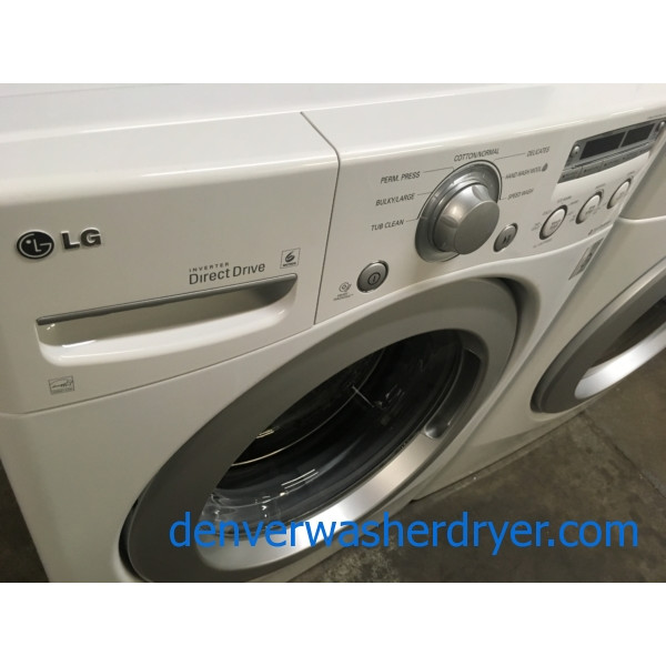 27" LG Front-Load Washer, w/ Direct-Drive & Electric Dryer w/ Sensor ...