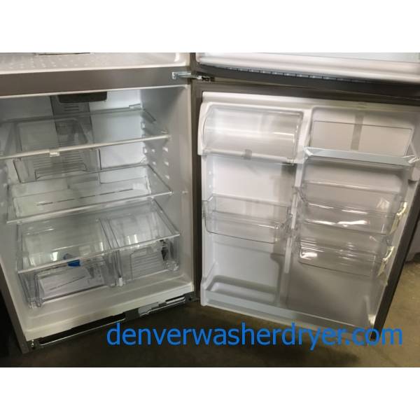 NEW!! Stainless Top-Mount Whirlpool Refrigerator, Clear Humidity ...