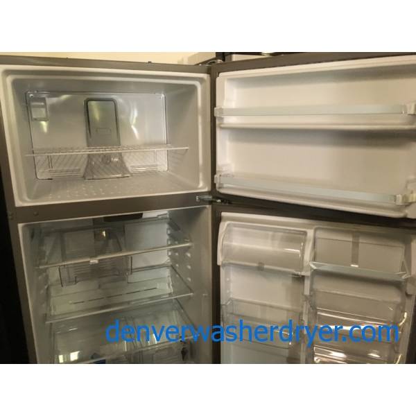 NEW!! Stainless Top-Mount Whirlpool Refrigerator, Clear Humidity ...