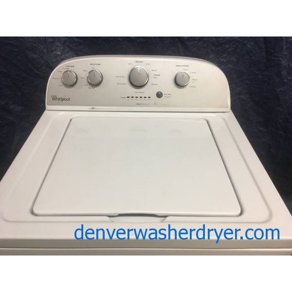 27" Whirlpool Top-Load Washer with Agitator, 1-Year Warranty - #3852 ...